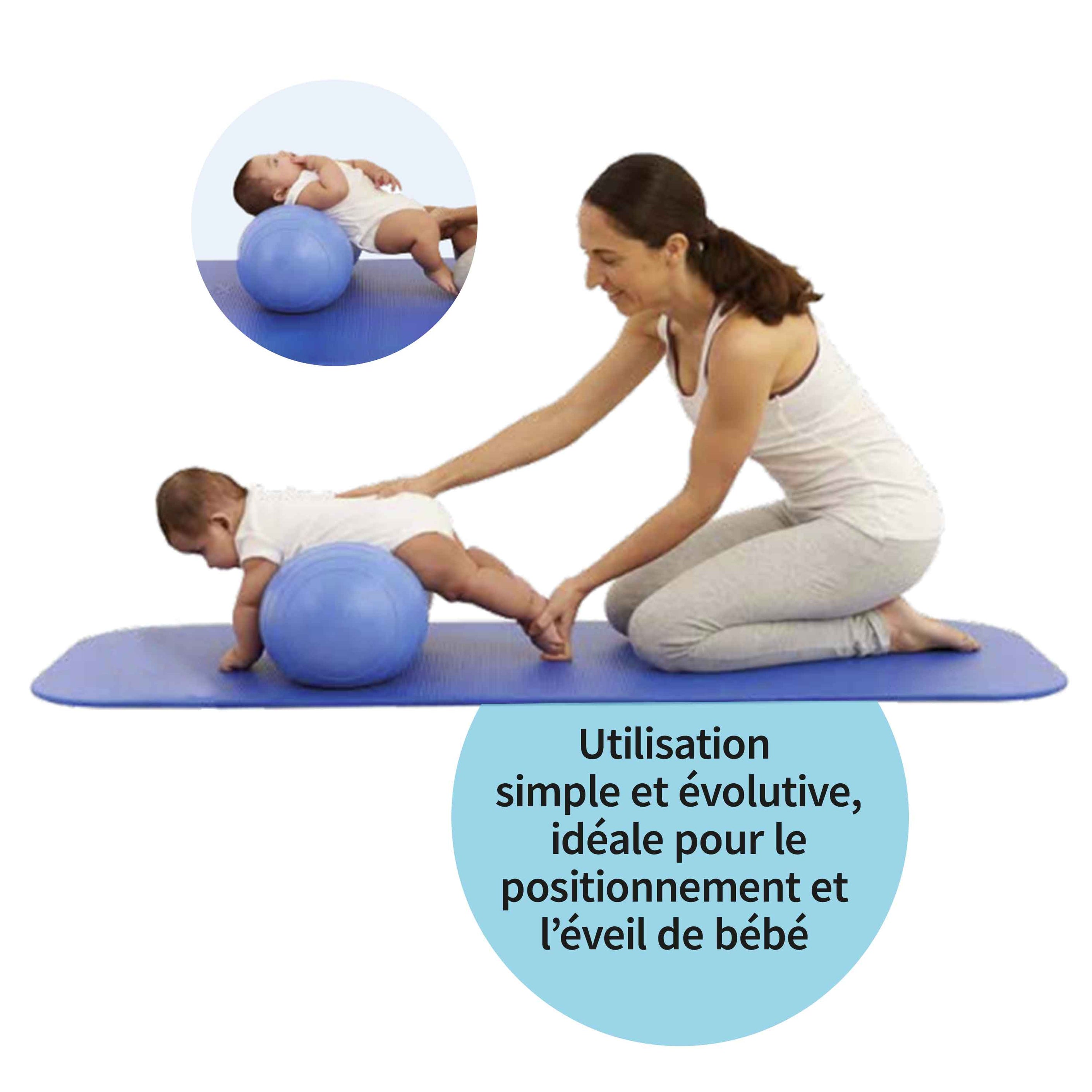 Ballon Cacahuète 20 x 40 cm Idéal pour Yoga Maman et Bébé - Physiomat